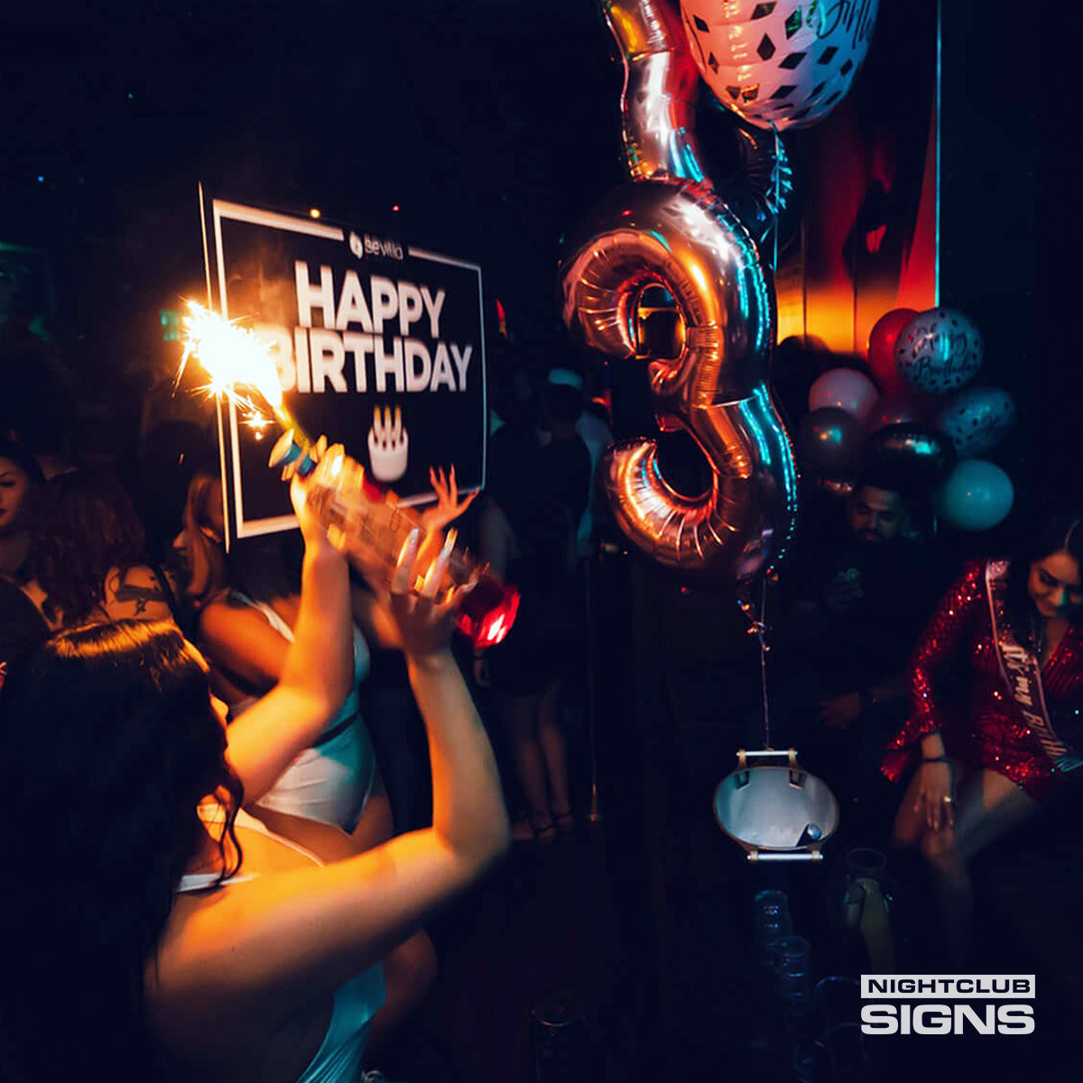 Happy Birthday Signs & Custom Party Signs for Events – Nightclub Signs