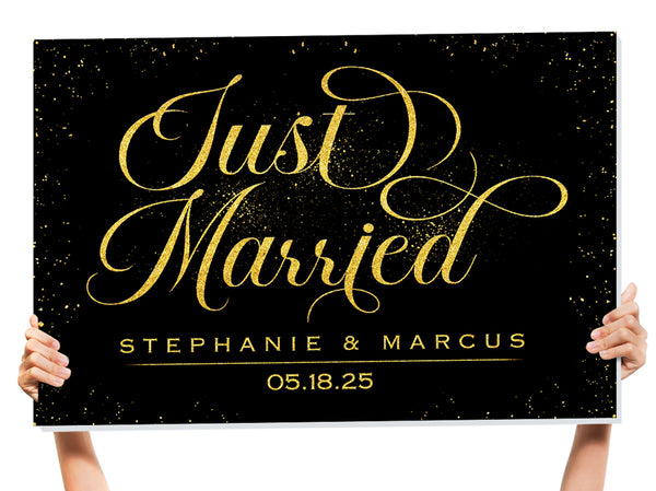 Just Married Script Custom Sign – Nightclub Signs