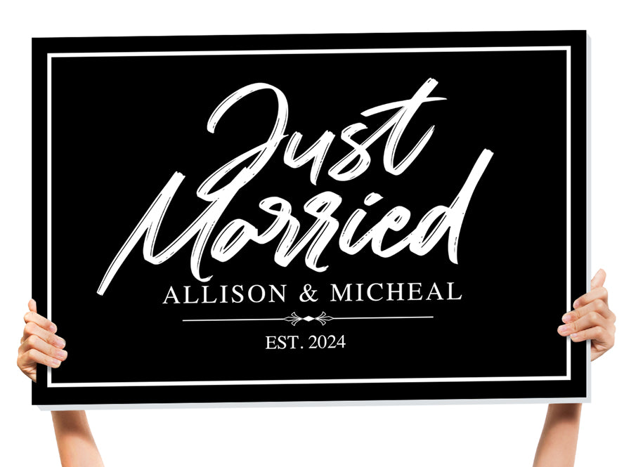 Just Married Party Sign – Nightclub Signs