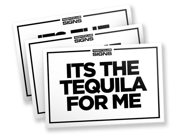 White Nightclub Bottle Service Message Signs - 3 Pack – Nightclub Signs