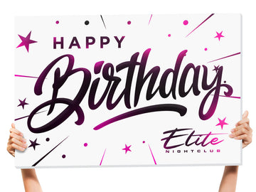 Happy Birthday Signs & Custom Party Signs for Events – Nightclub Signs